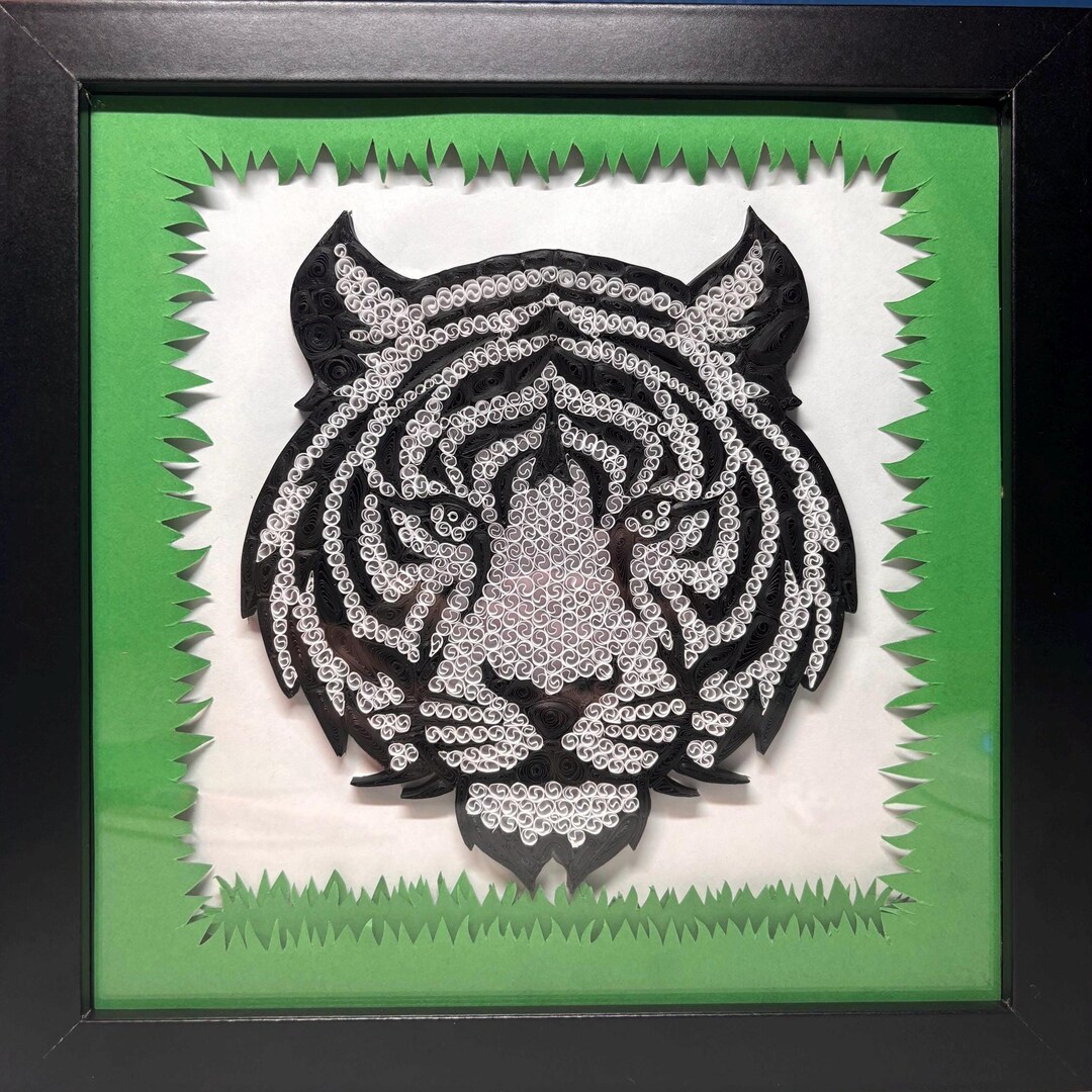 Paper Quilled White Tiger - Etsy