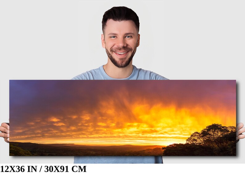 Fire in the Sky Sunset Sky Art, Wall Decor, Print Canvas Acrylic Metal ...