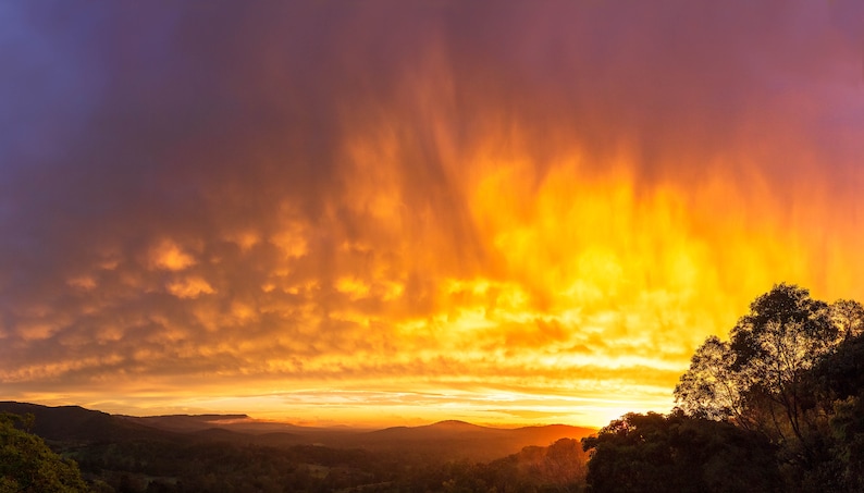 Fire in the Sky – Sunset Sky Art, Wall Decor, Print Canvas Acrylic ...