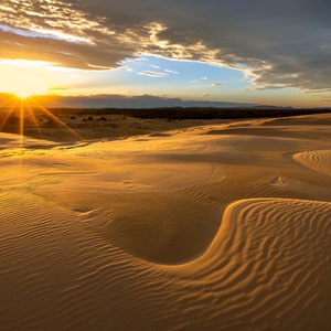 Sunset Sand Dune Patterns – Sky Art, Wall Decor, Print Canvas Acrylic ...