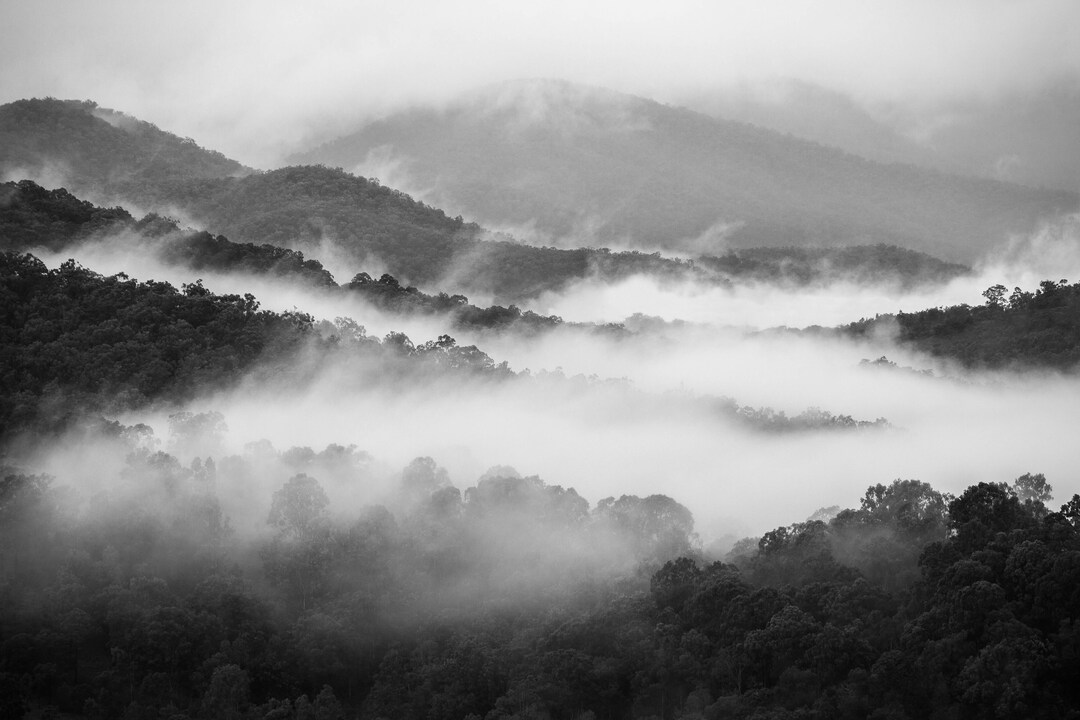 Tiers of Fog – Wall Art, Nature Landscape, Print Canvas Acrylic Metal ...