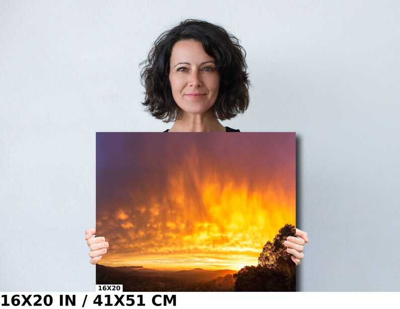 Fire in the Sky Sunset Sky Art, Wall Decor, Print Canvas Acrylic Metal ...