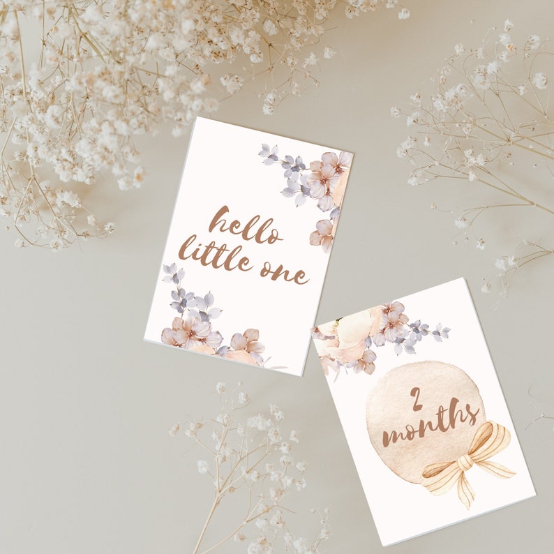 Digital Download Monthly Milestone Cards Printable Monthly Milestone ...