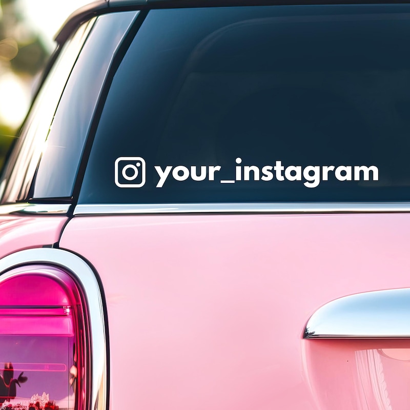 Custom Instagram Car Decals - Etsy