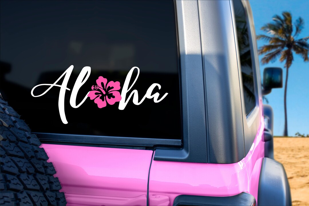 Aloha Hawaii Vinyl Car Decal - Etsy