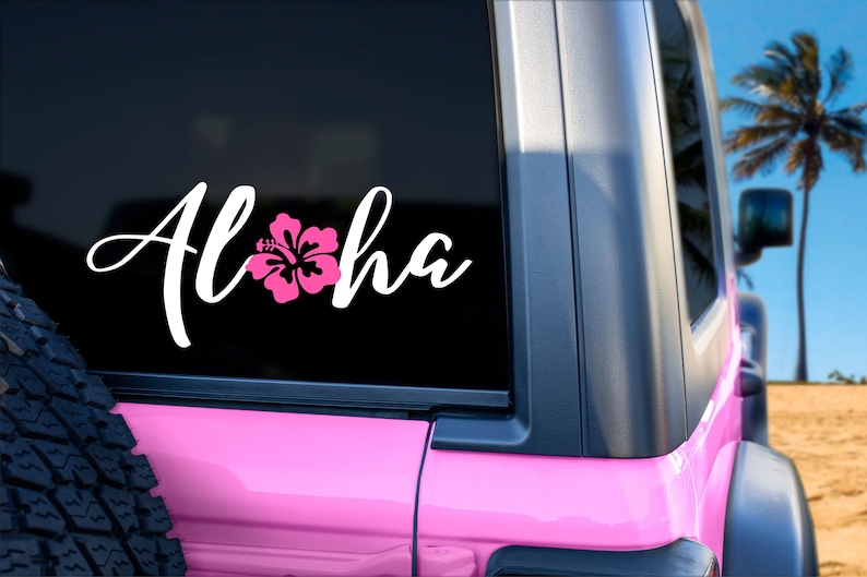 Aloha Hawaii Vinyl Car Decal - Etsy