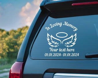 In Loving Memory Decal Multiple Colors and Sizes Available Angel Wings ...