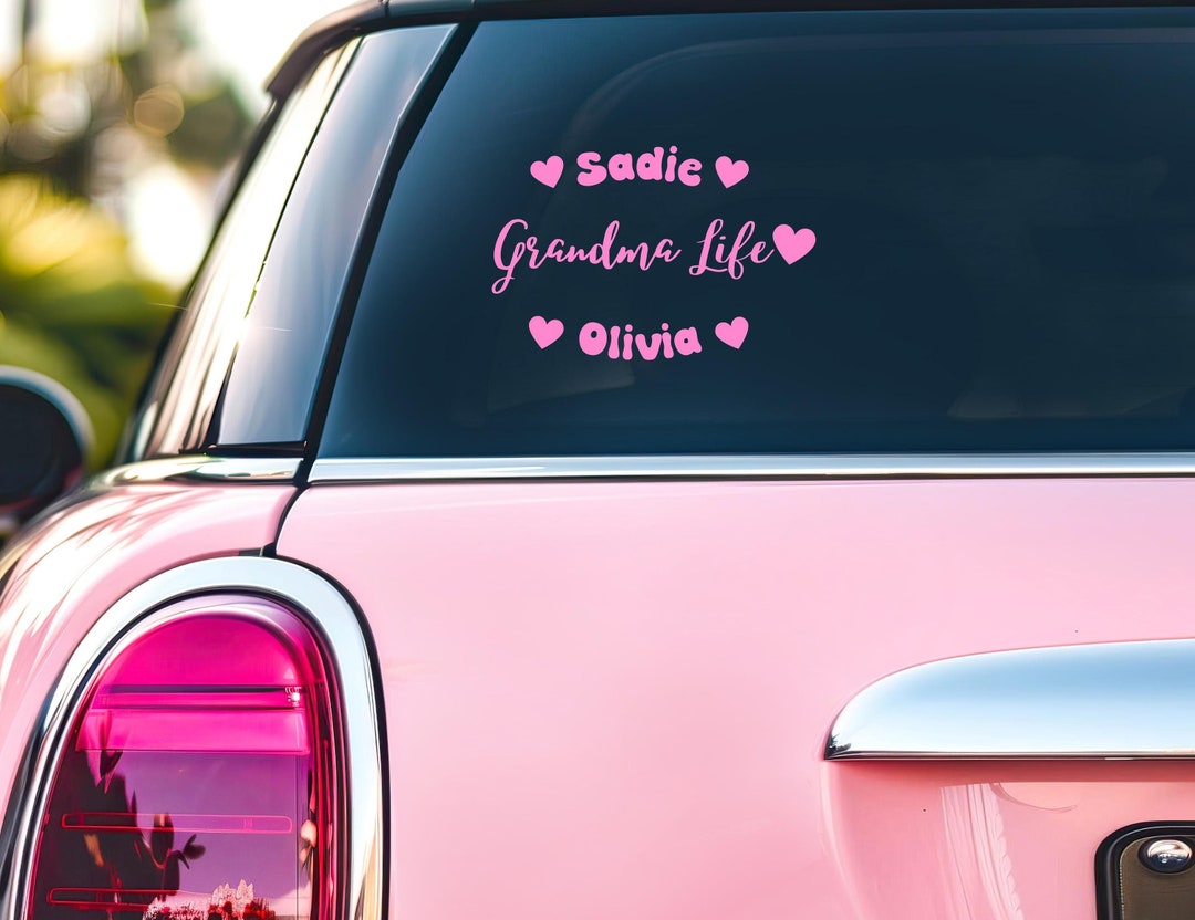 Personalized Grandkids Name Decal: Grandma Nana Gift - Etsy