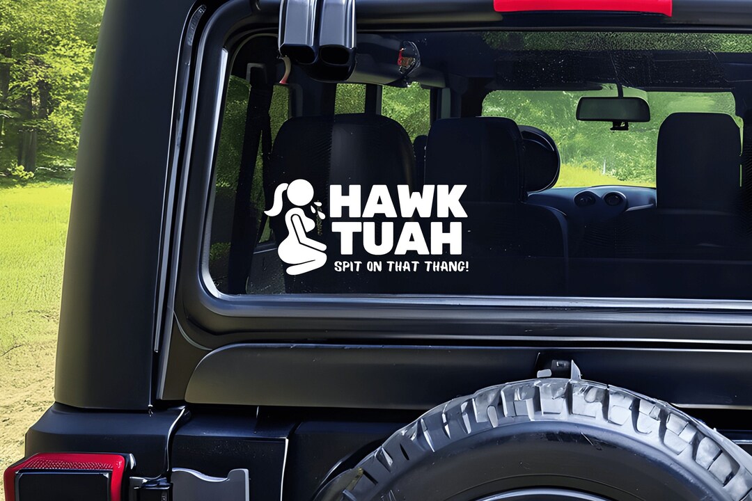 HAWK TUAH Spit on That Thang Decals / Funny Viral Meme Decals / Hoss ...