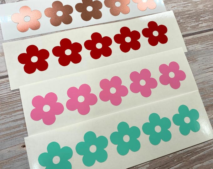 Daisy Flower Sticker Sheet, Retro Daisy Decals, Water Bottle Flower ...