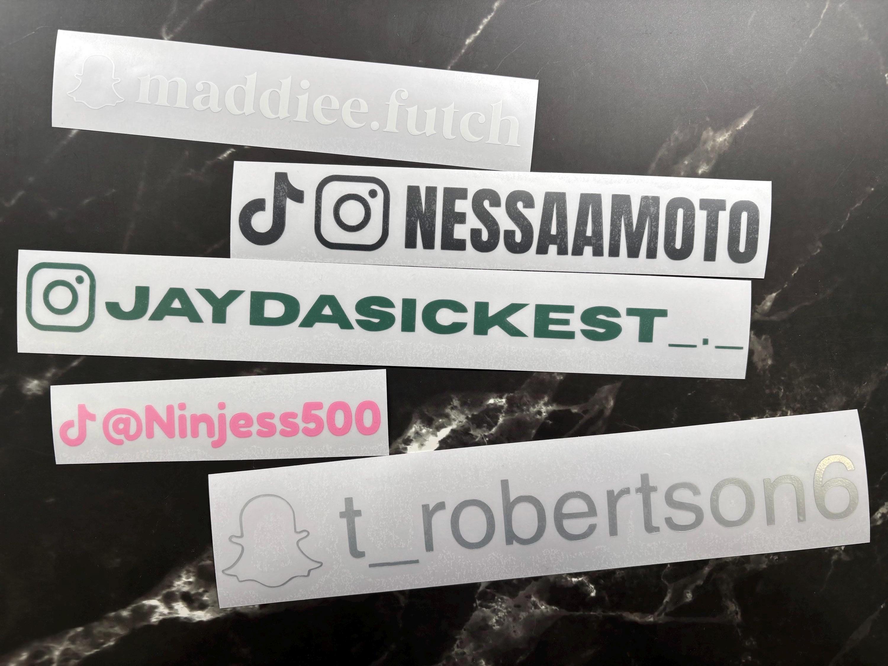 Custom Social Media Decal: Personalized Vinyl Sticker for Car, Laptop ...