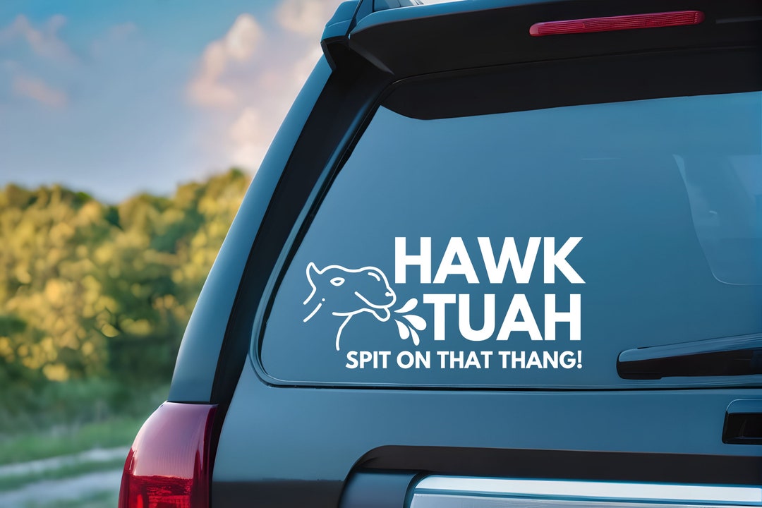 HAWK TUAH Spit on That Thang Decals / Funny Viral Meme Decals / Hoss ...