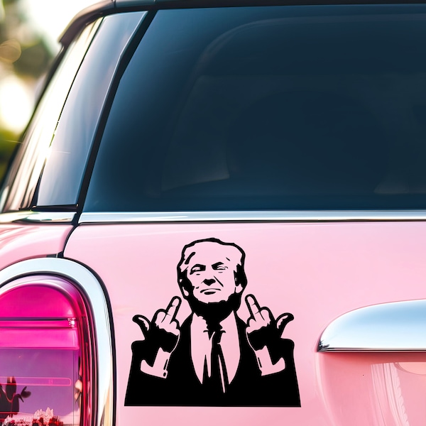 Trump Flipping the Bird Sticker - Etsy