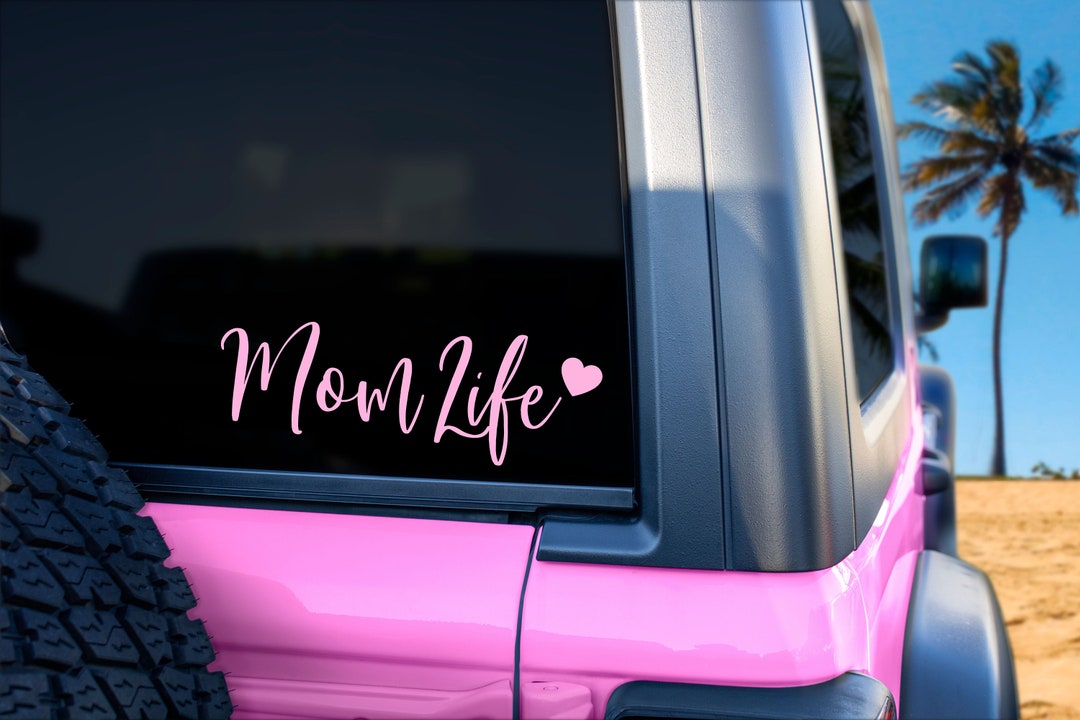 Momlife Car Decal Mom Life Car Vinyl Decal Car Accessories Etsy