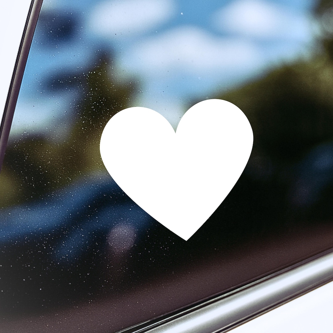 Heart Shape Vinyl Decal – Multiple Sizes & Colors - Etsy