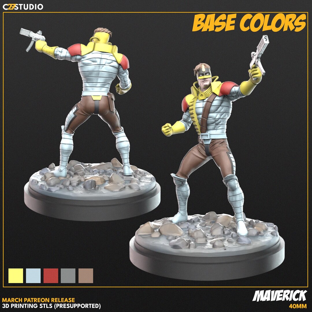Space Maverick | Fan Art - Marvel | 3D Printed Miniature - Etsy