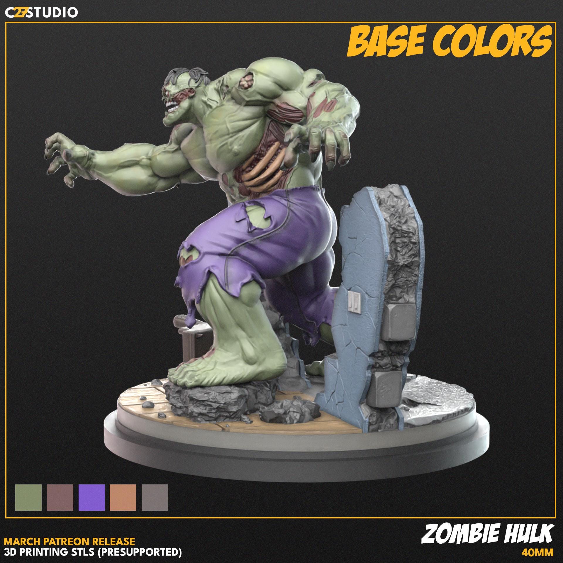 Zombie Hulk | MCP Crisis Protocol | Fan Art - Marvel | 3D Printed ...