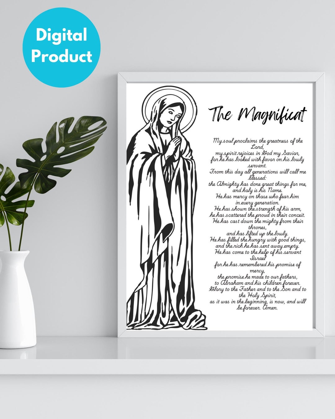Magnificat 16x20 Poster Printable, Catholic Digital Wall Art, Faith ...
