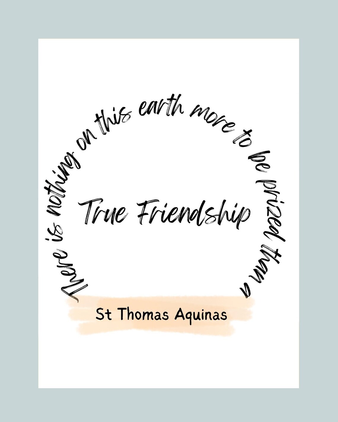 St Thomas Aquinas, Catholic Printable Friendship Quote, Saint Quote ...