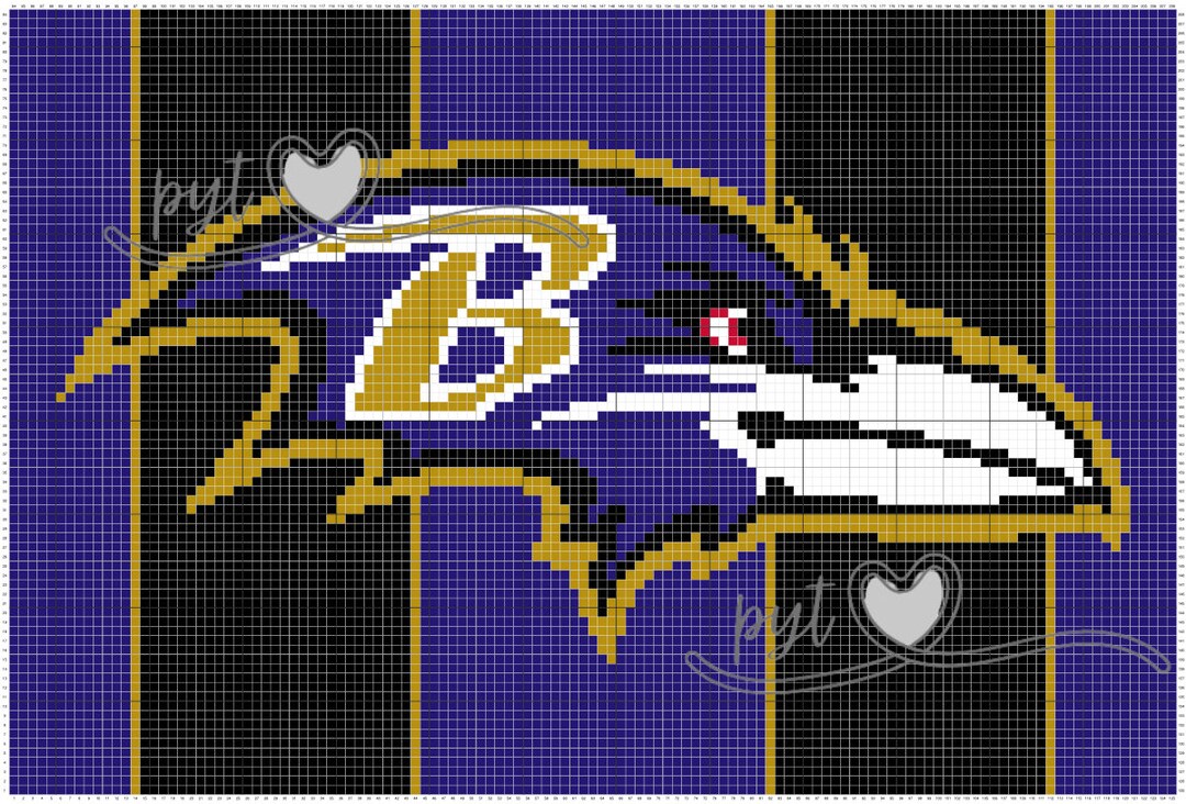 Baltimore Ravens C2C Blanket Pattern - Etsy