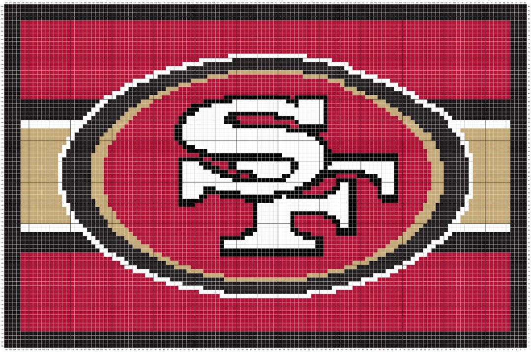 San Francisco 49ers C2C Blanket Pattern - Etsy