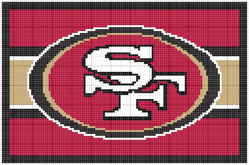 San Francisco 49ers C2C Blanket Pattern - Etsy