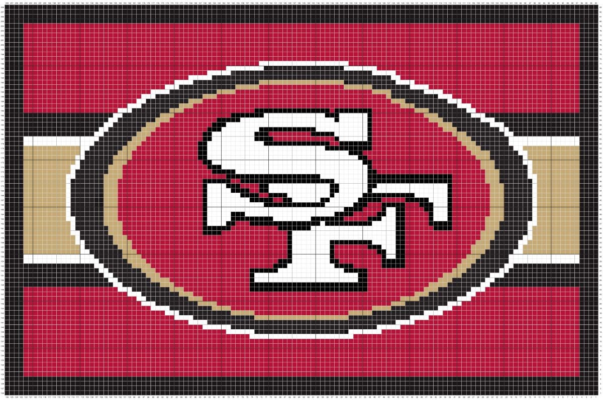 San Francisco 49ers C2C Blanket Pattern - Etsy