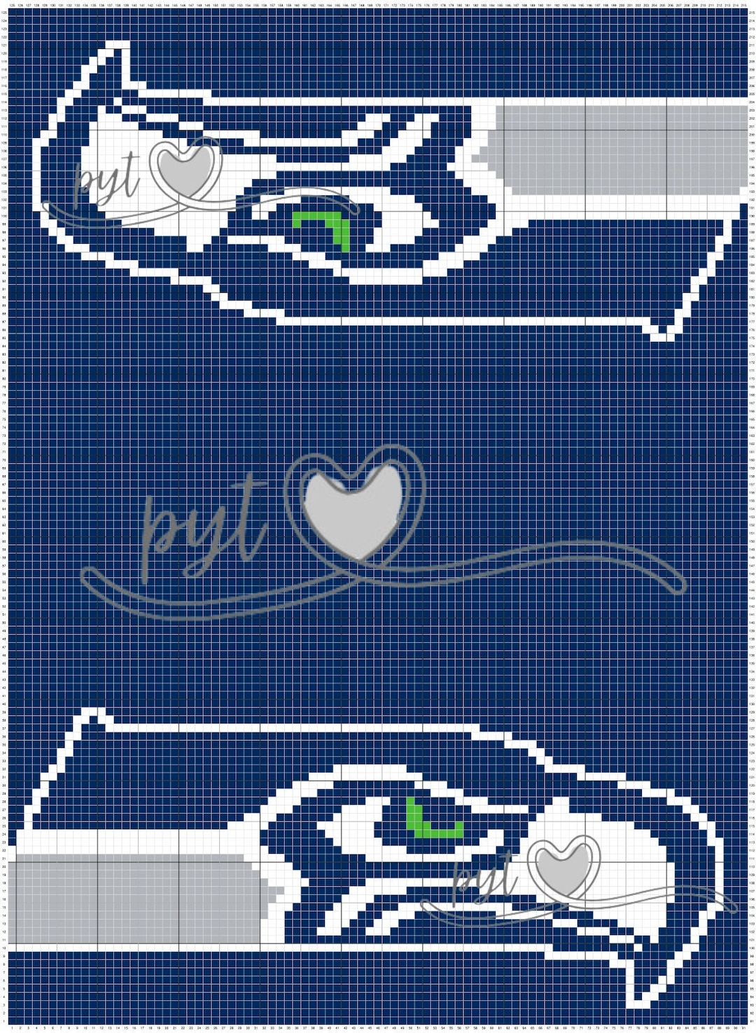 Seattle Seahawks C2C Blanket Pattern - Etsy