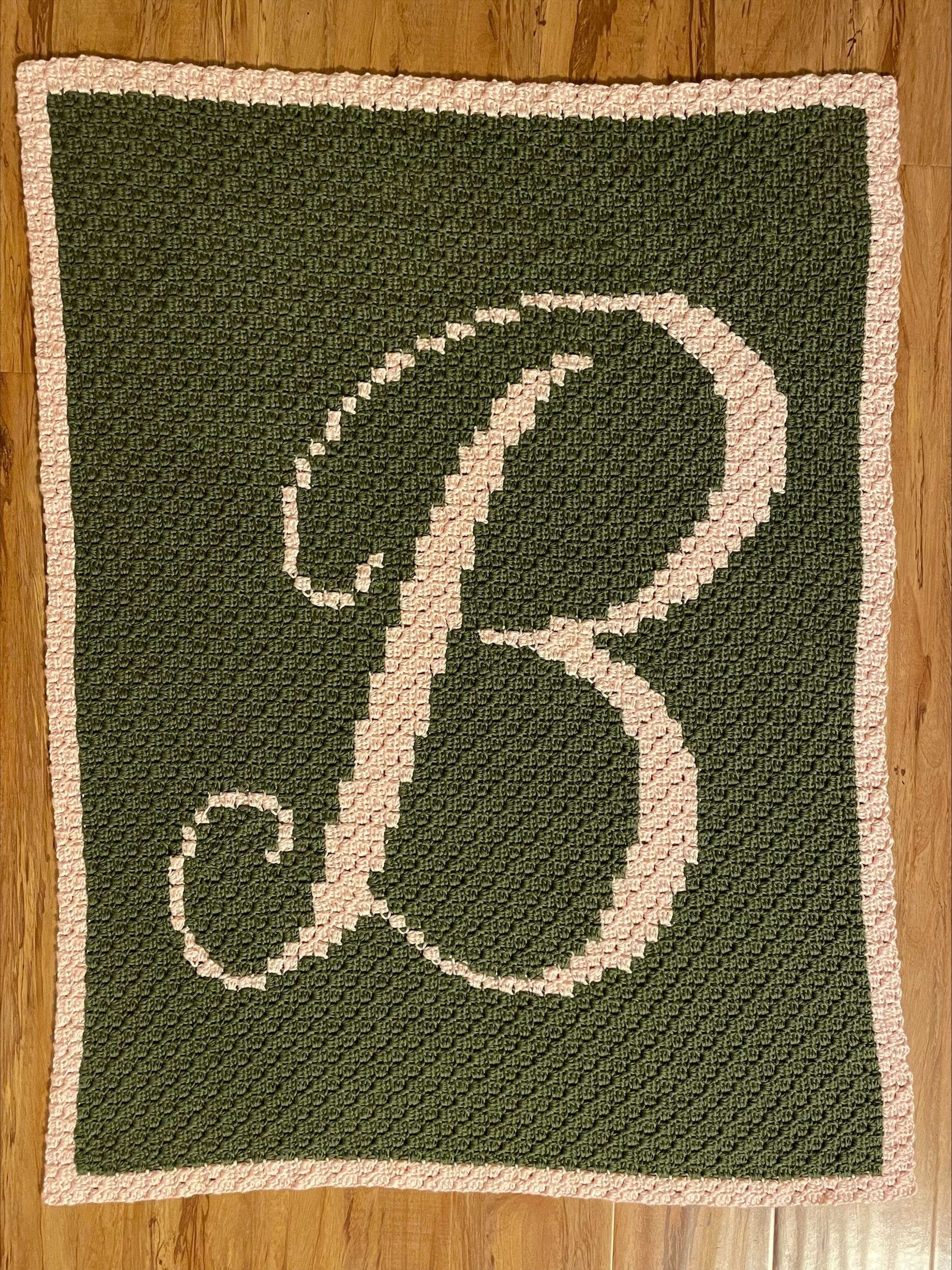 Monogram B C2C BABY Blanket Pattern - Etsy
