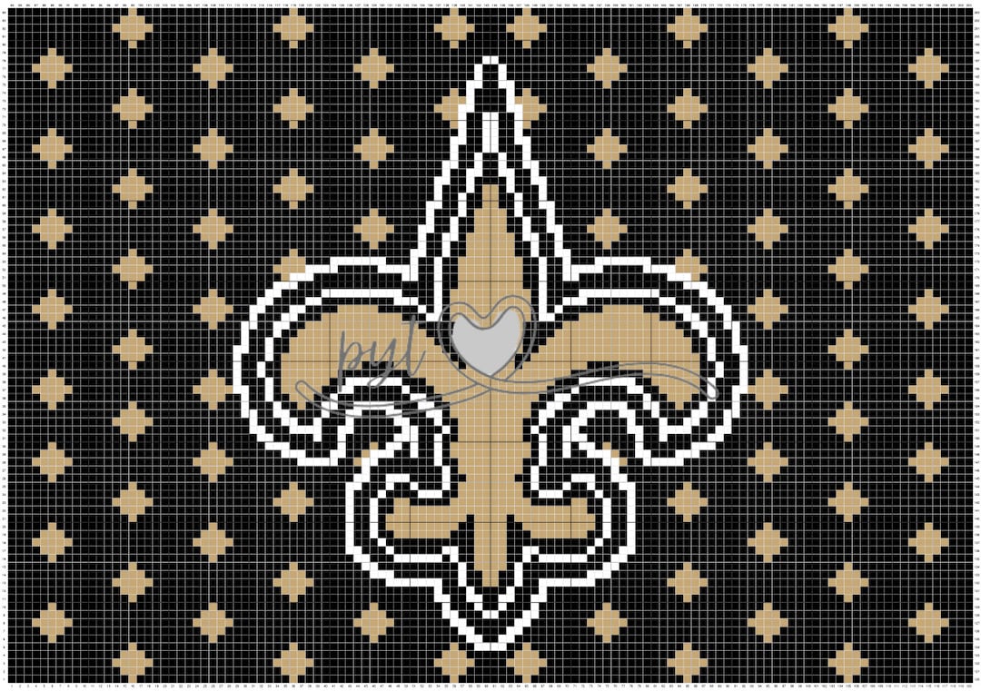 New Orleans Saints C2C Blanket Pattern - Etsy