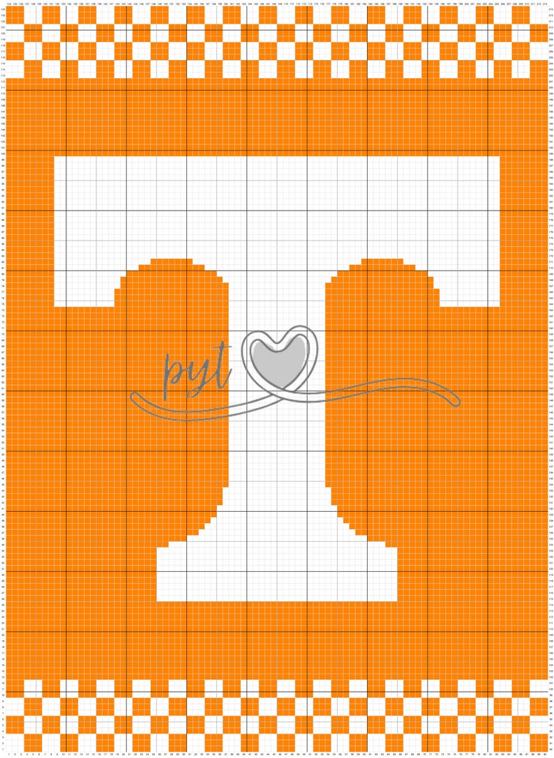 Tennessee Volunteers (large) C2C Blanket Pattern - Etsy