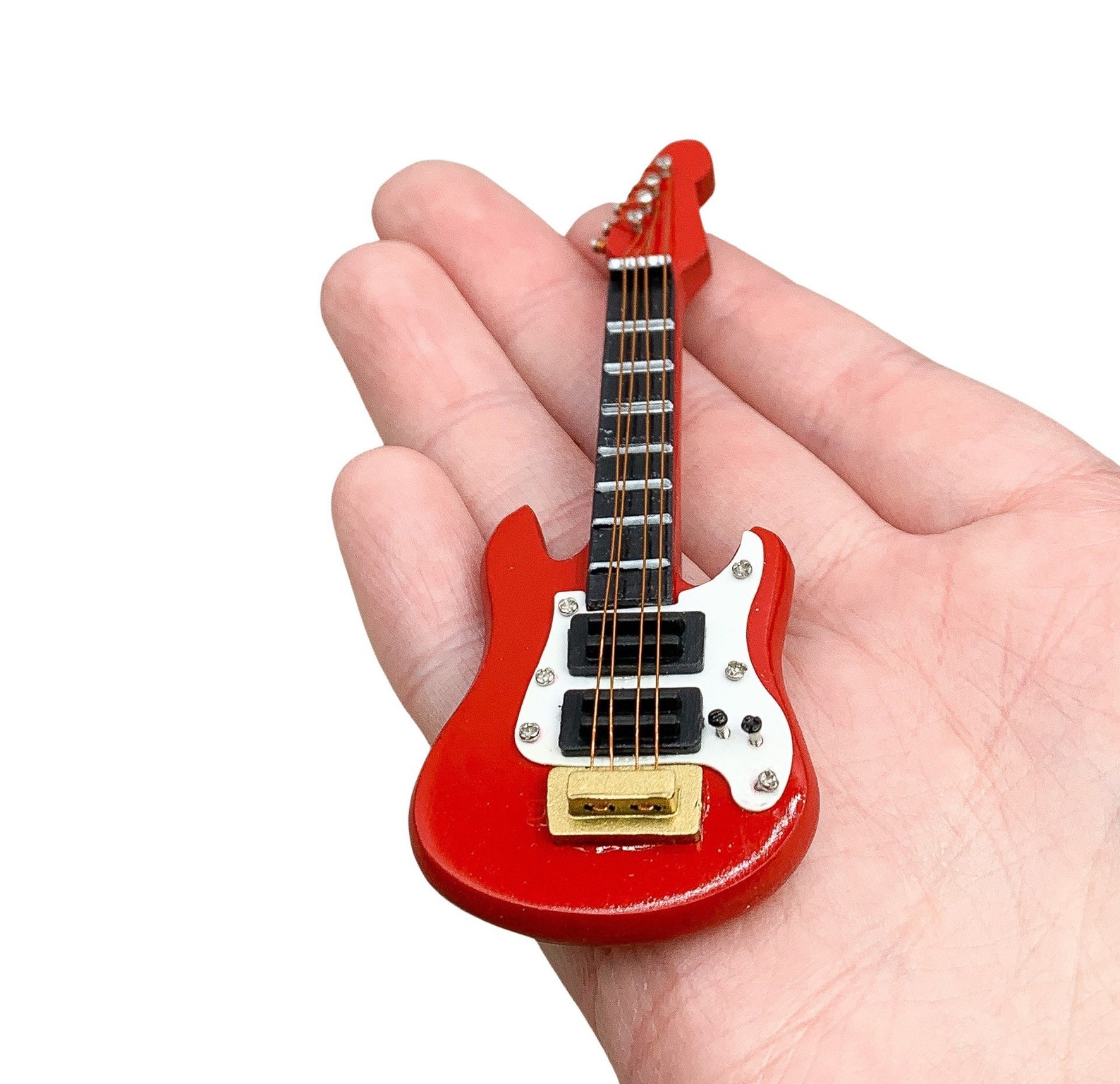1:12 Miniature Electric Guitar | Dollhouse Mini Guitar | Realistic ...