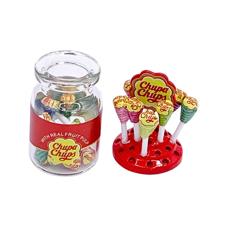 Miniature Lollipops Candy Jar 1:6 Scale Candy Shop Supplies Dollhouse ...