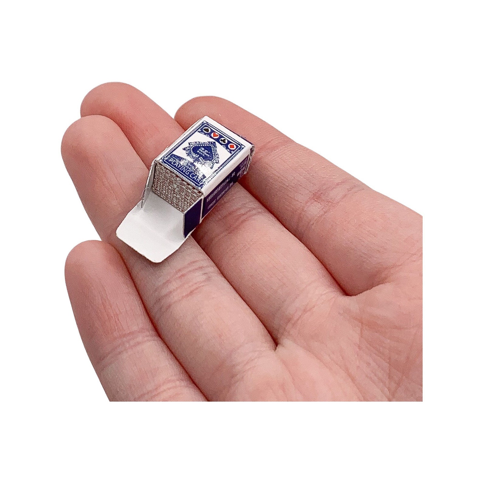 1:12 Miniature Poker Playing Cards | Dollhouse Mini Stack of Cards ...