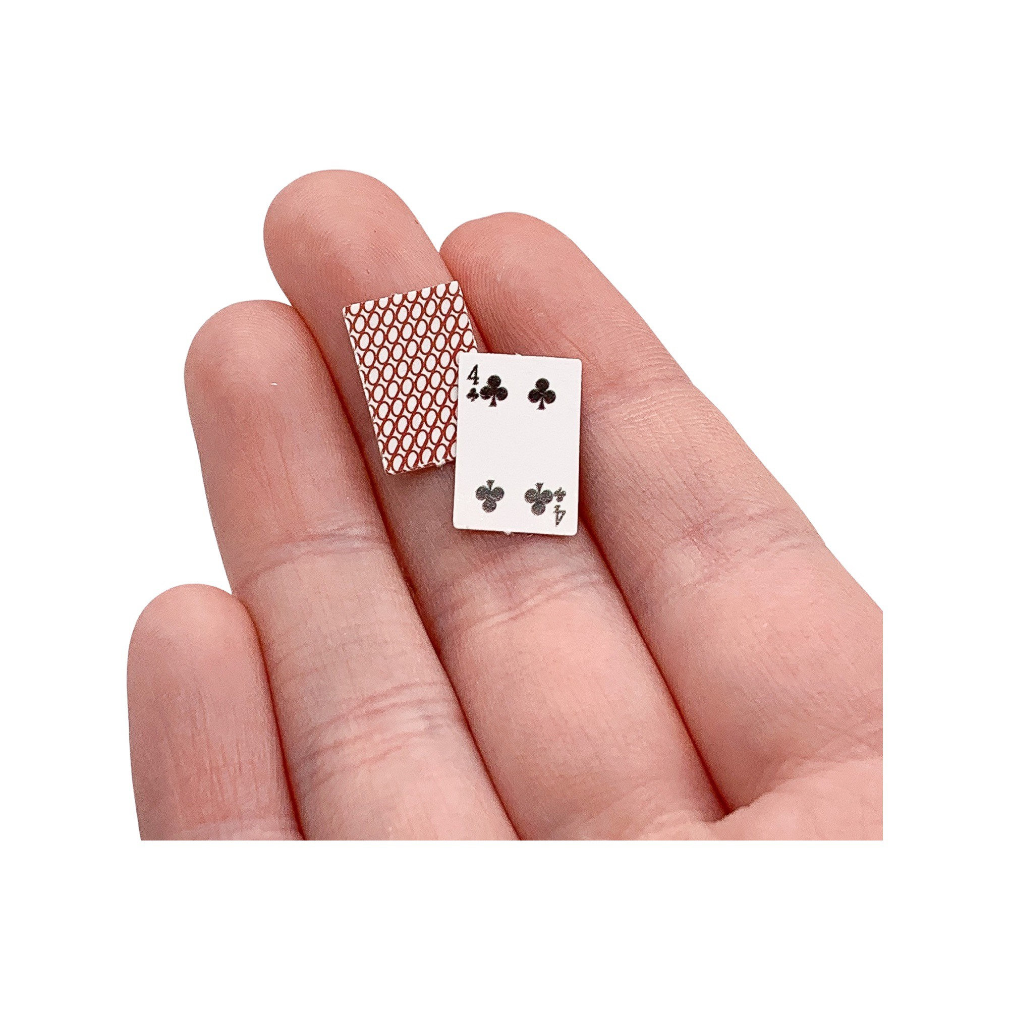 1:12 Miniature Poker Playing Cards | Dollhouse Mini Stack of Cards ...