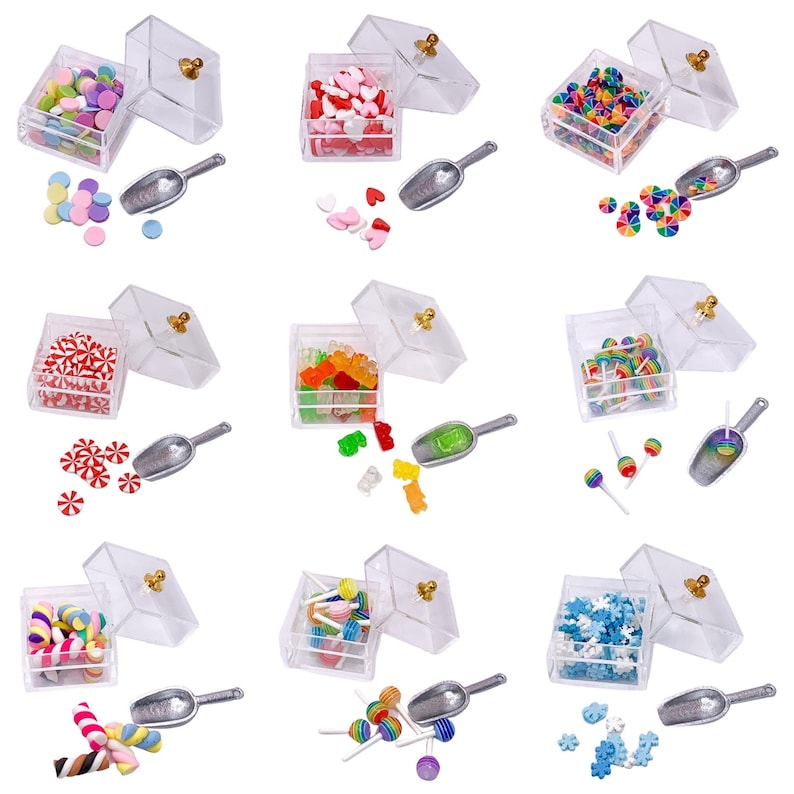 Miniature Candy Shop Supplies | Dollhouse Minis | Tiny Lollipops | Mini ...