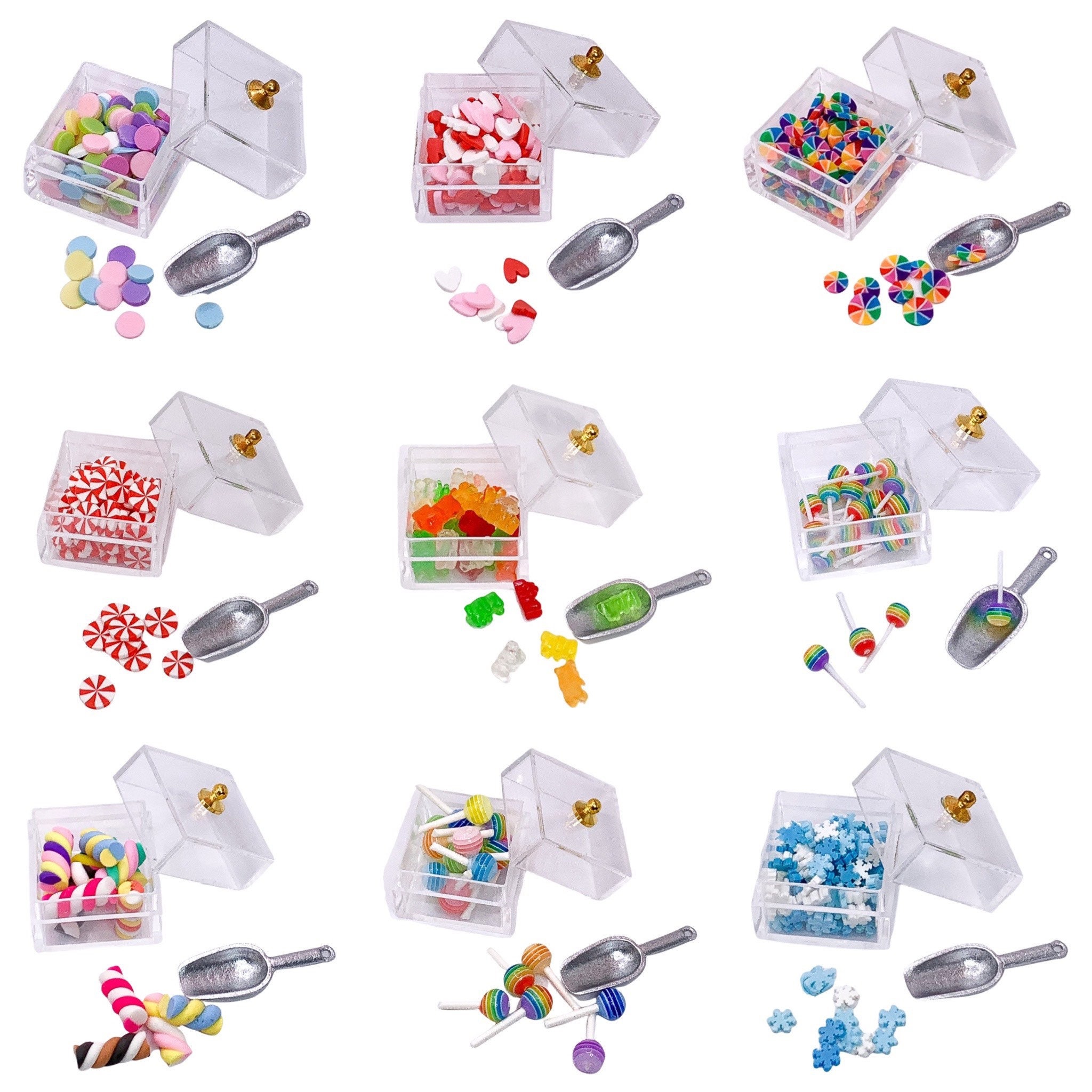 Miniature Candy Shop Supplies Dollhouse Minis Tiny Lollipops Mini Gummy ...