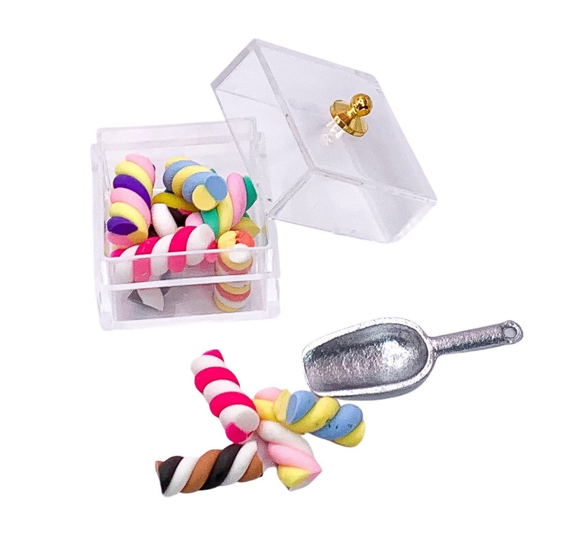 1:6 Miniature Marshmallow Swirls | Candy Shop Supplies | Dollhouse ...