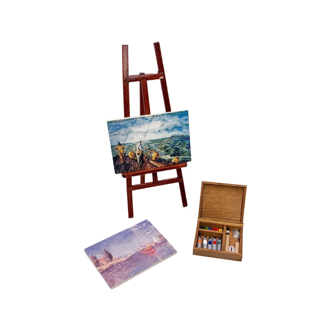 1:12 Dollhouse Miniature Paint Set Realistic Painting Kit Oil Paint ...
