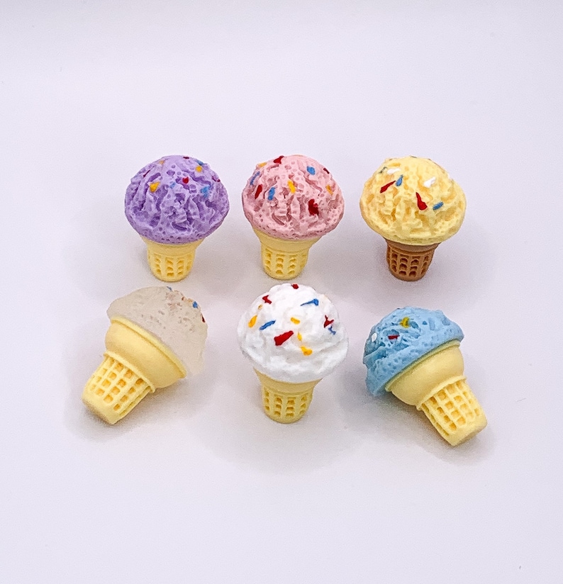 Miniature Ice Cream Cone | Dollhouse Mini Food | Single Scoop Cone | 3D ...