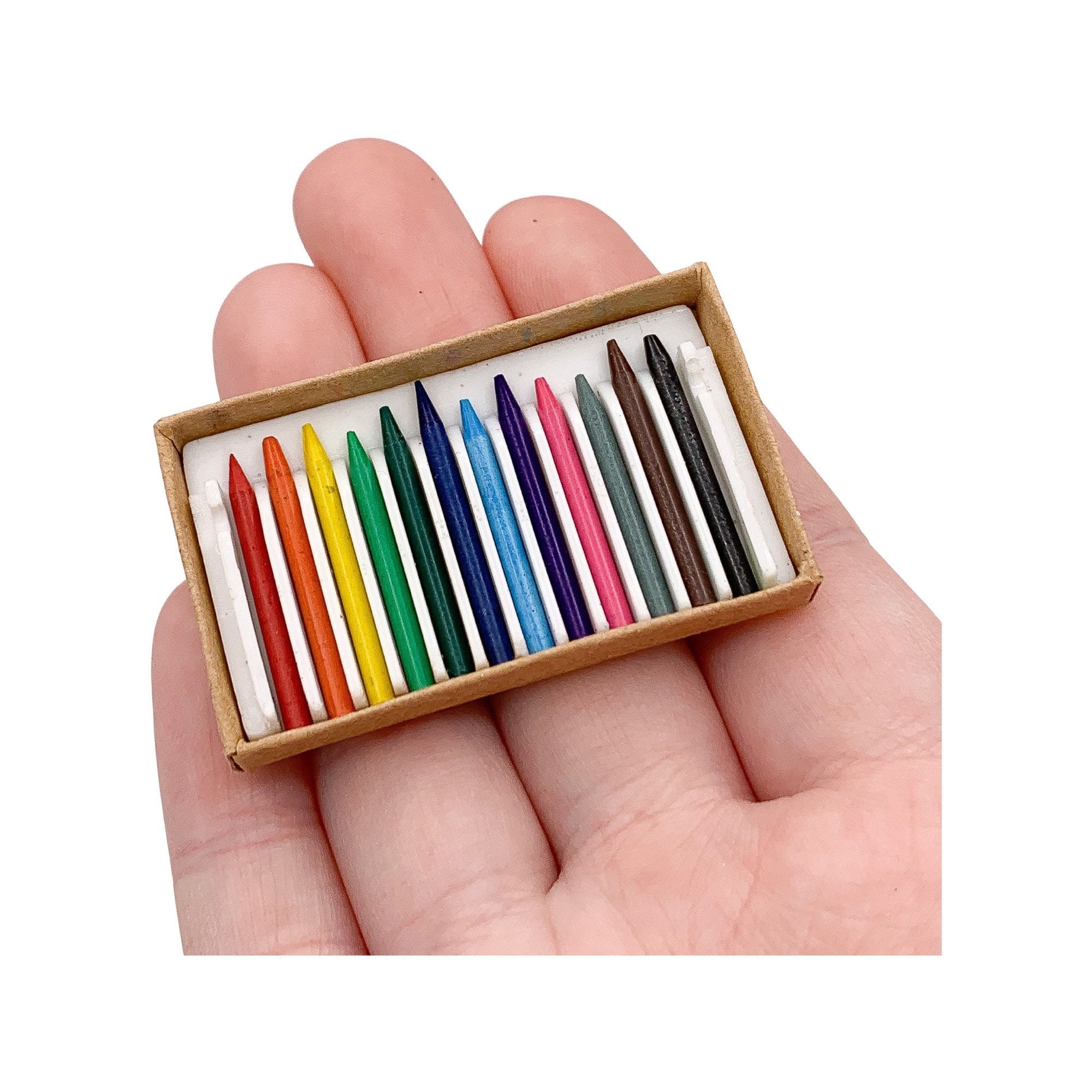 1:12 Dollhouse Miniature Crayons Set | Tiny Realistic Pencil Crayons ...