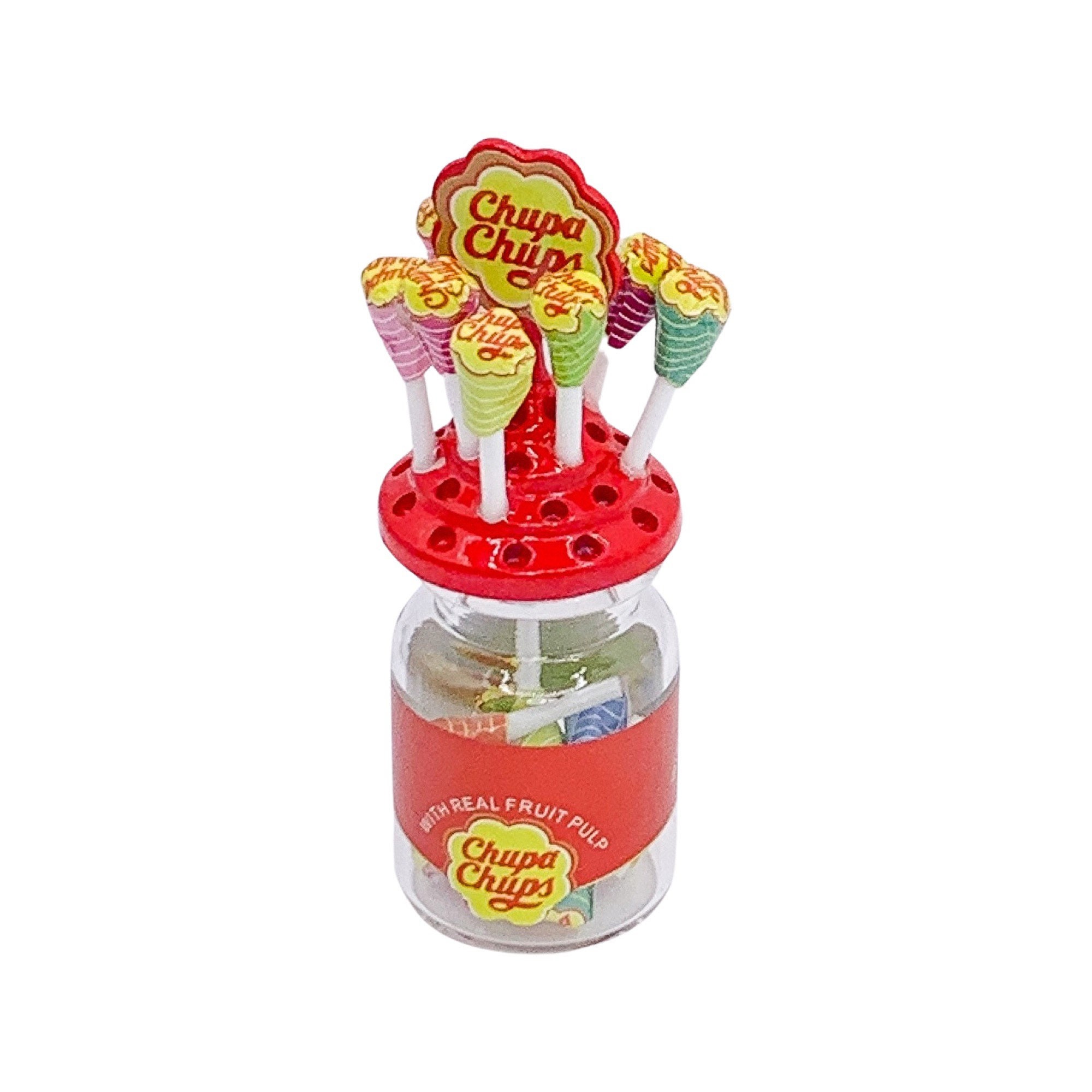 Miniature Lollipops Candy Jar 1:6 Scale Candy Shop Supplies Dollhouse ...