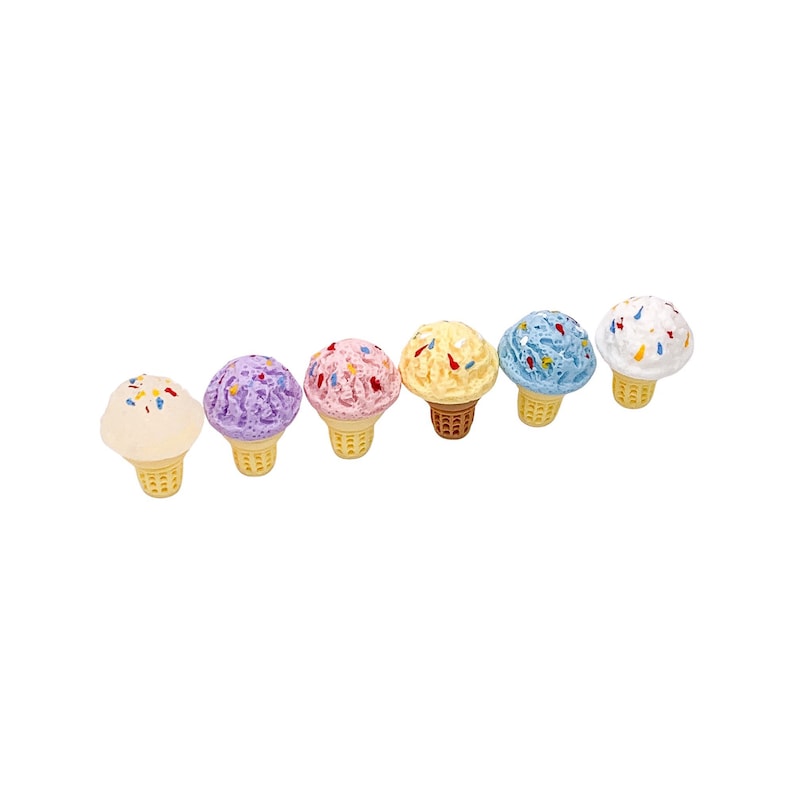 Miniature Ice Cream Cone | Dollhouse Mini Food | Single Scoop Cone | 3D ...