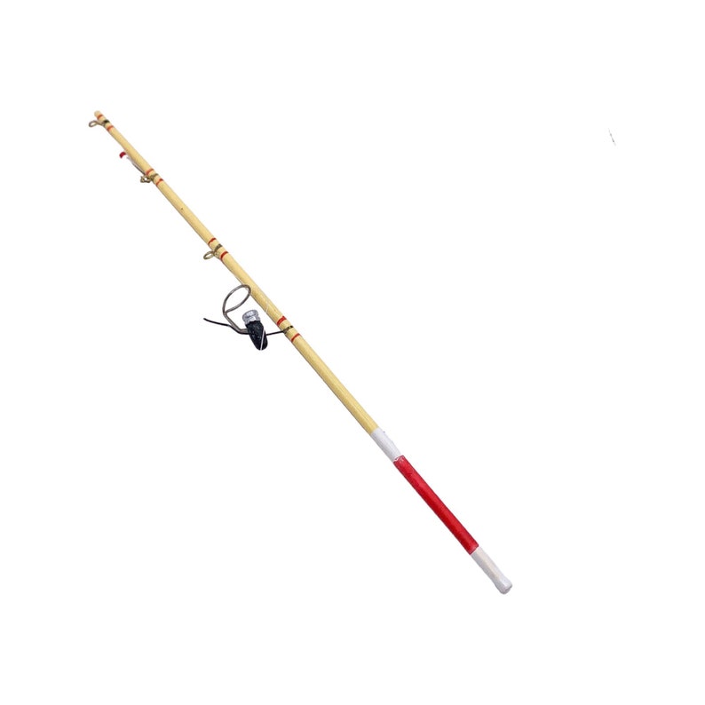 1:12 Miniature Fishing Rod | Dollhouse Mini Fishing Pole | Realistic ...