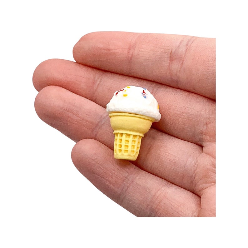 Miniature Ice Cream Cone | Dollhouse Mini Food | Single Scoop Cone | 3D ...