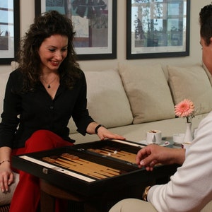 Marin Handmade Backgammon Set Premium Personalized Blue-ultramarine,wooden Backgammon With High ...