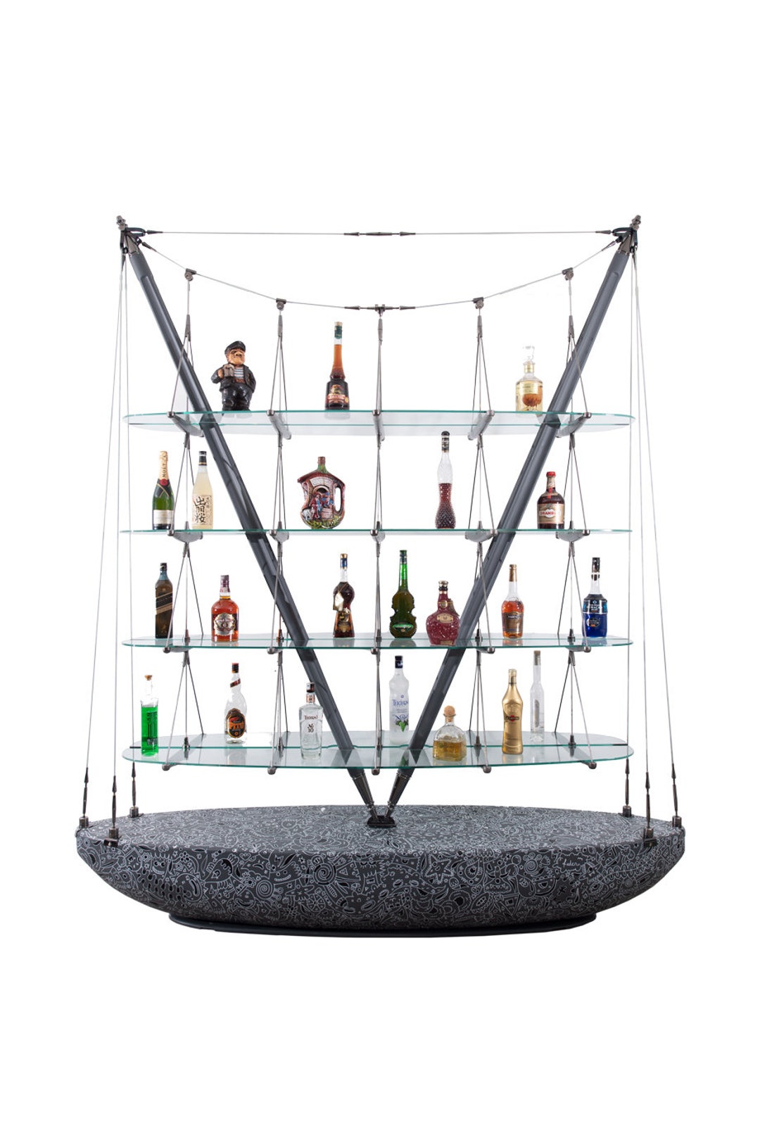 Special Design Handmade Wooden Bookshelf & Alcohol and Liquor ...