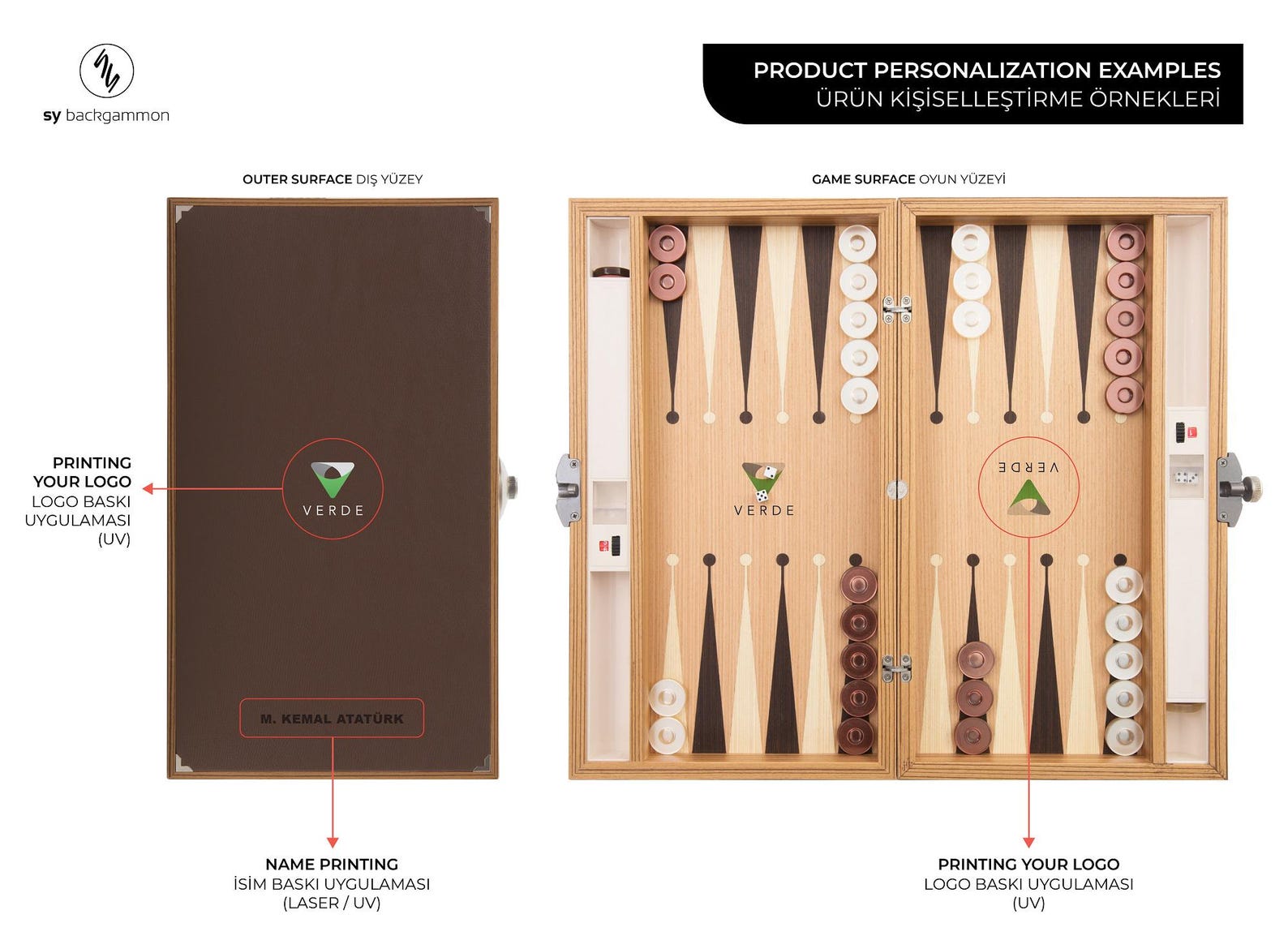 Merba 32 Series 05 Handmade Backgammon Set - Premium Personalized With ...