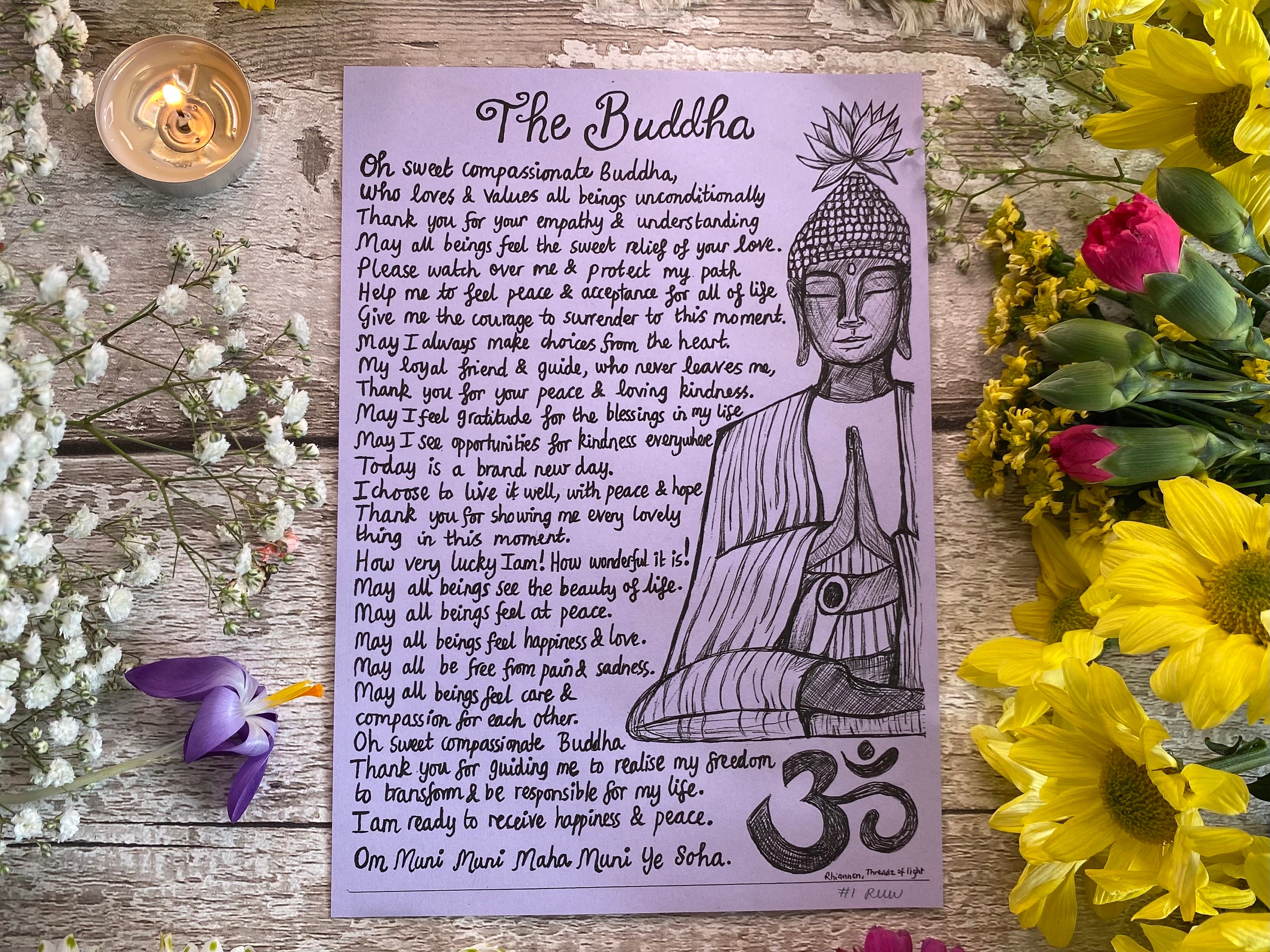 The Buddha, Enlightened Lord, Master of Peace, Awakened Wanderer Fine ...