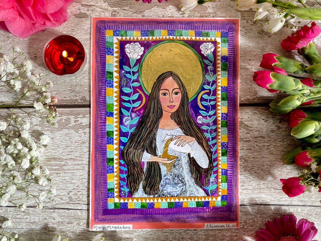 Mary Magdalene, | Fine Art Print | A5 21 X 15cm Spiritual Art ...